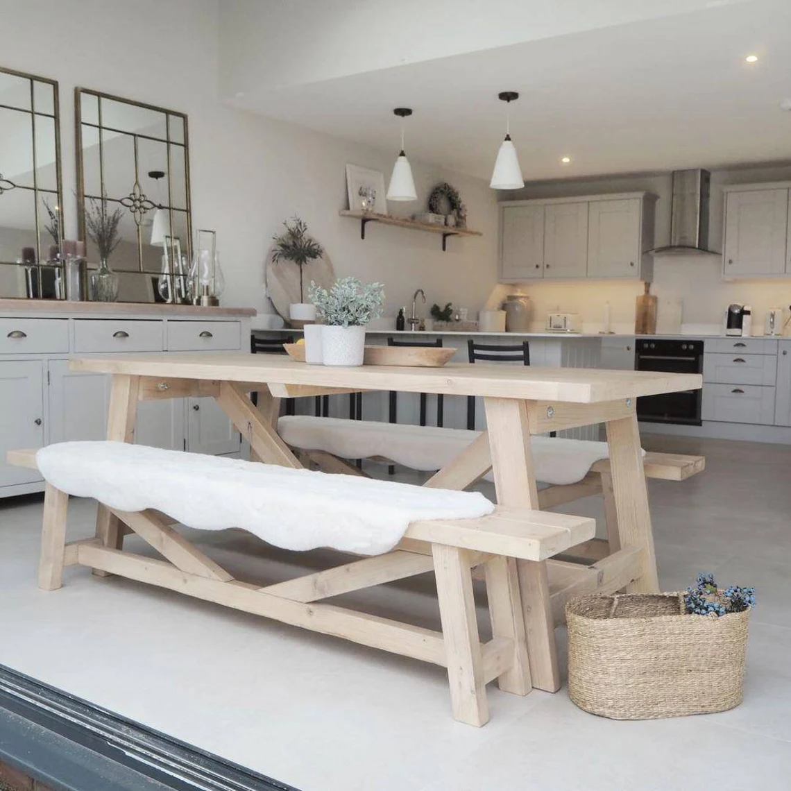 rustic farmhouse table and bench etsy – Wood Create